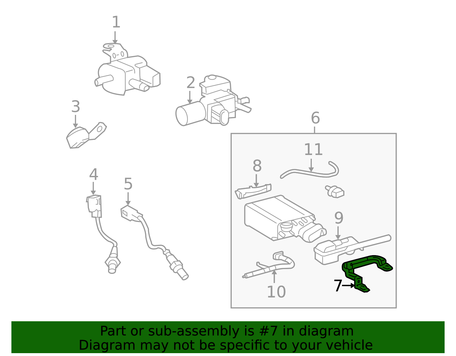 2008-2013 Toyota Sequoia Vapor Canister Support Bracket 77751-0C050 ...