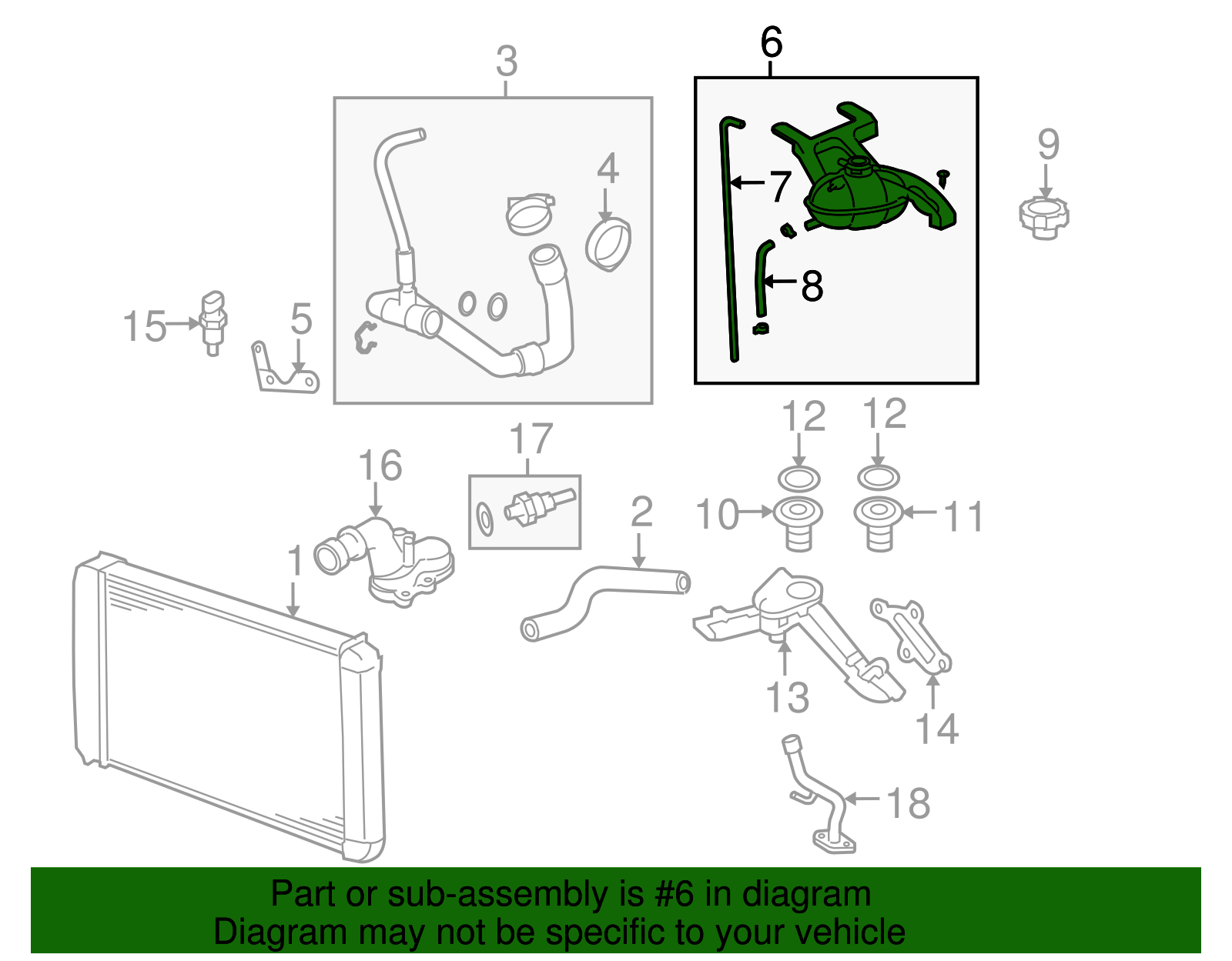 2006-2016 GM Radiator Surge Tank 22892637 | Applegate Chevrolet Parts