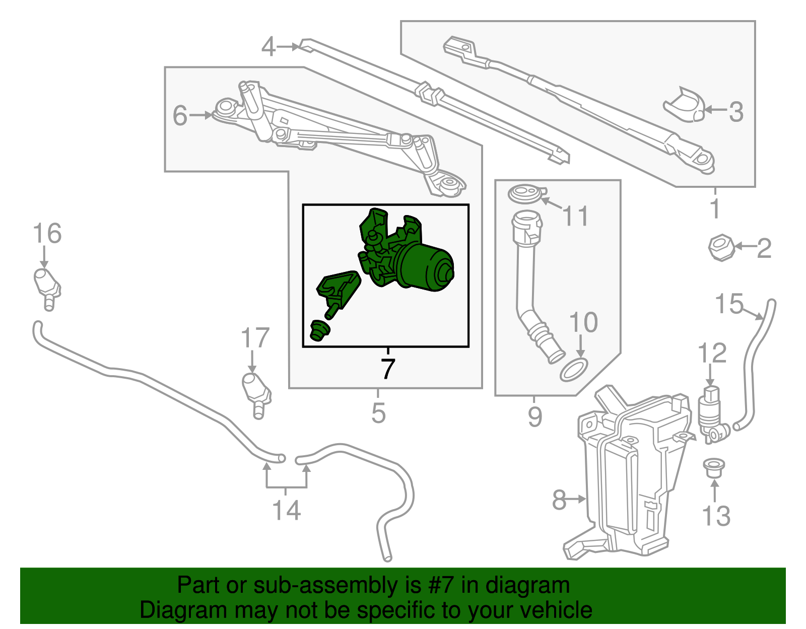 2013-2022 GM Windshield Wiper Motor 42333714 | Applegate Chevrolet Parts