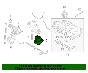 22116864335 - 2016-2018 BMW X5 Engine Support (22-11-6-864-335) | BMW ...