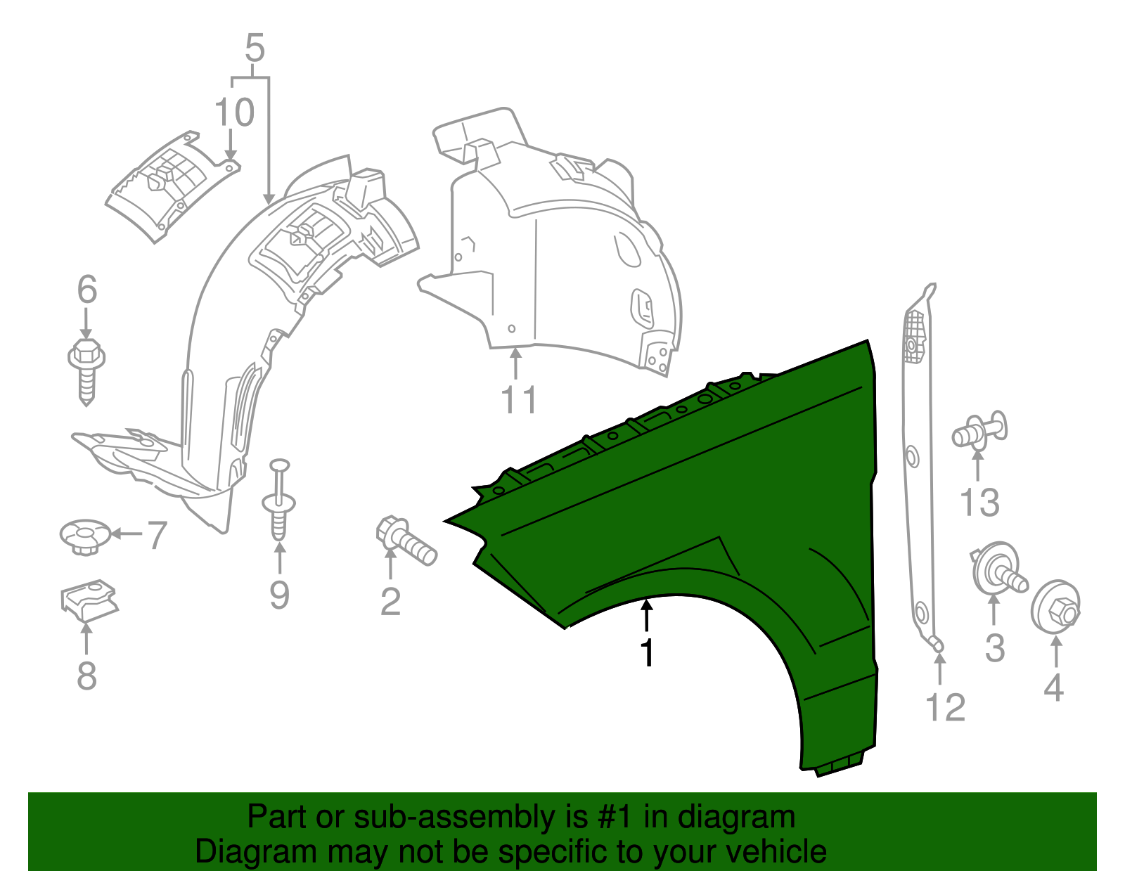 166-880-28-00 - Fender 2013-2019 Mercedes-Benz | Mercedes-Benz Premier ...