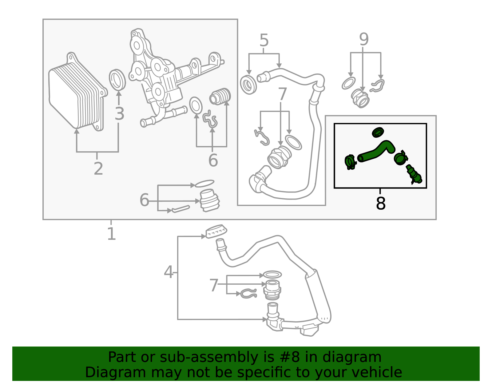2016-2024 GM Engine Oil Cooler Inlet Pipe 12662507 | GM Parts Center