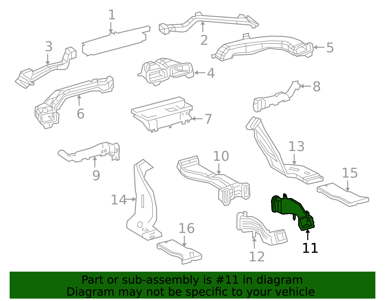 Genuine Official Toyota Air Guide part# 87215-06050 for 2018-2025 ...