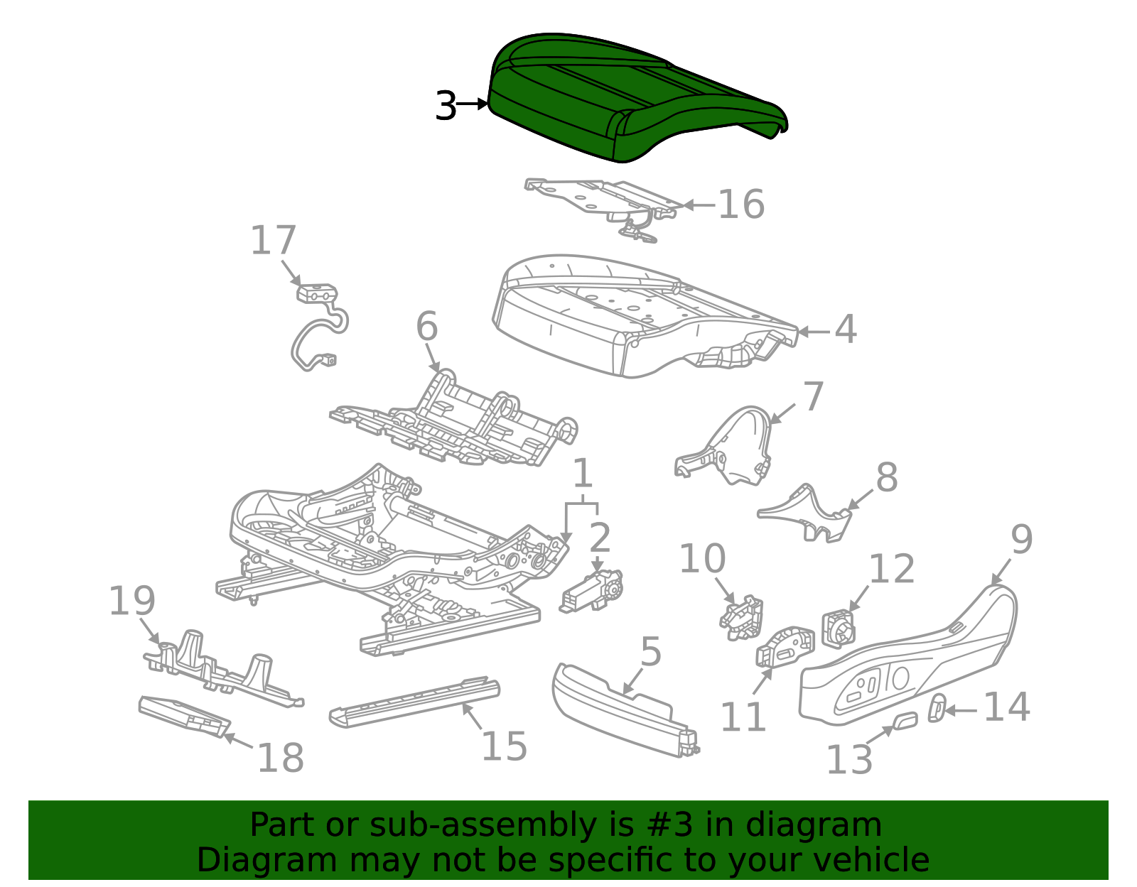 2020-2024 Cadillac CT5 Cushion Cover 84744509 | Capital Chevy Parts