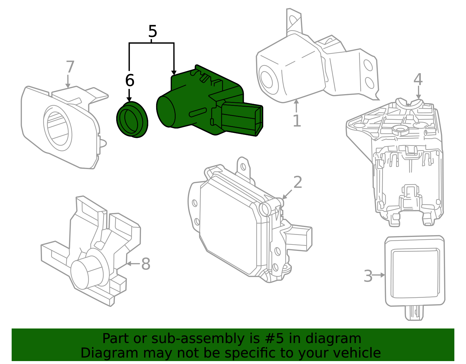 2024 Toyota Grand Highlander Park Sensor 89341-0E040-A1 | MotorMotor