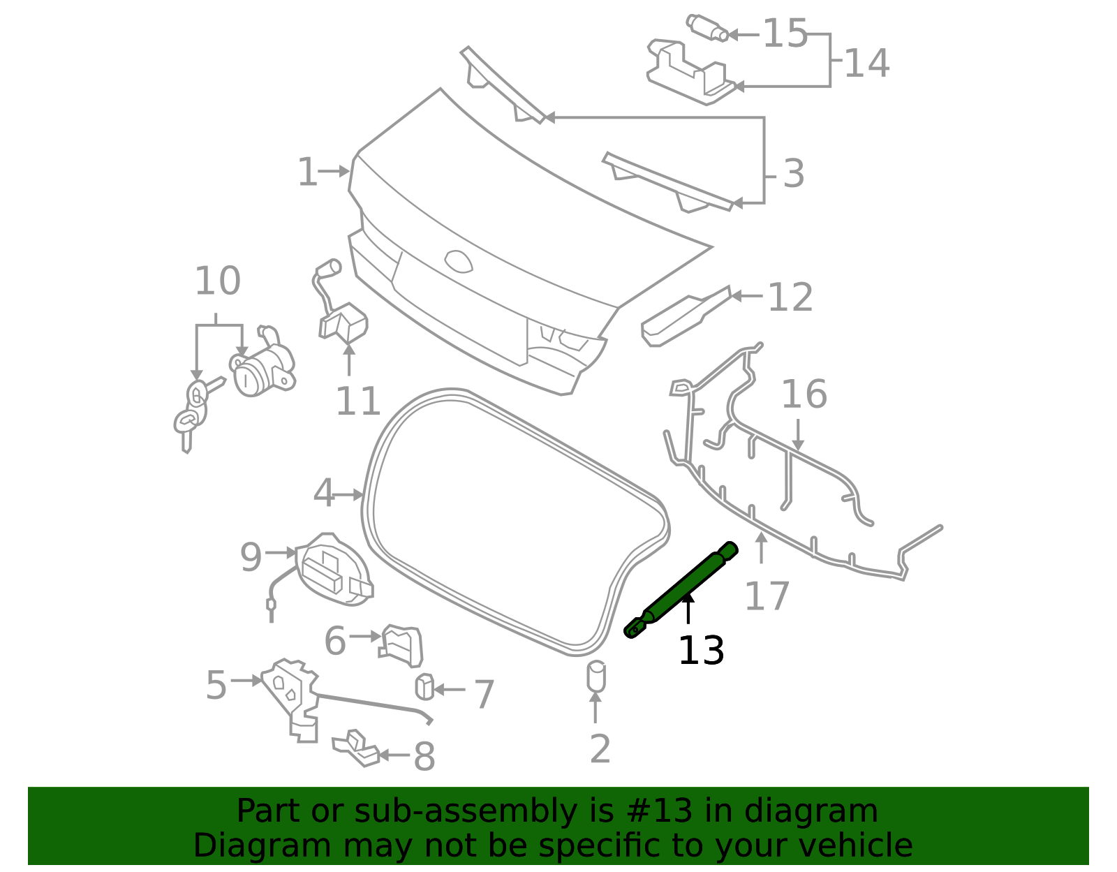 2008-2010 Hyundai Sonata Lift Cylinder 81771-0A000 | OEM Parts Quick