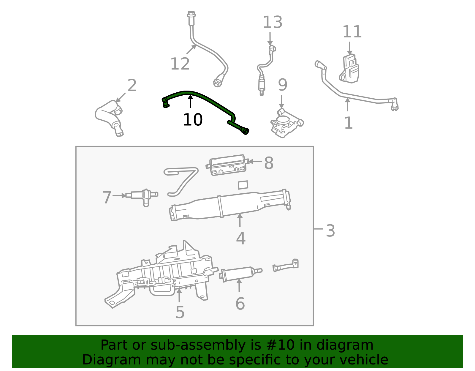 Genuine OEM Ford Part - Evaporative Emissions System Lines 5L3Z-9D289-A ...