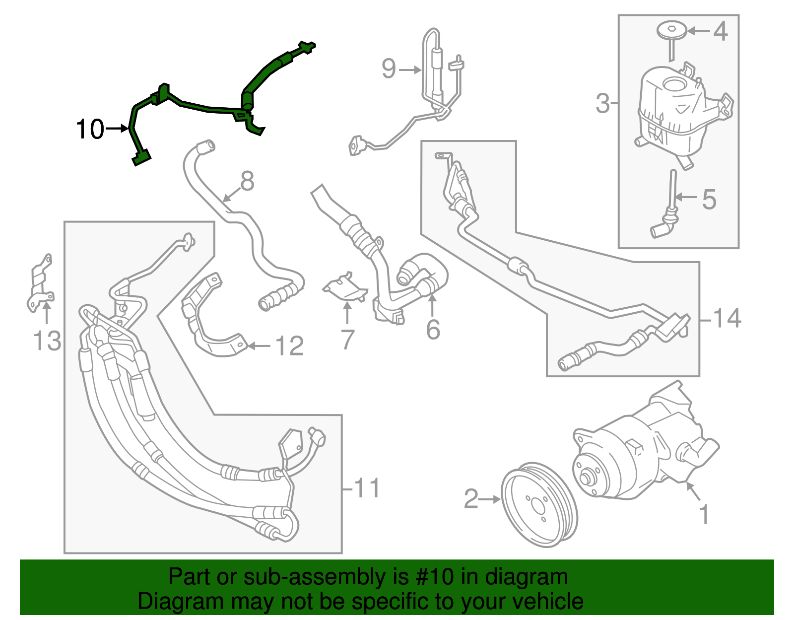 32416796370 - 2009-2019 BMW Power Steering Return Hose (32-41-6-796-370 ...