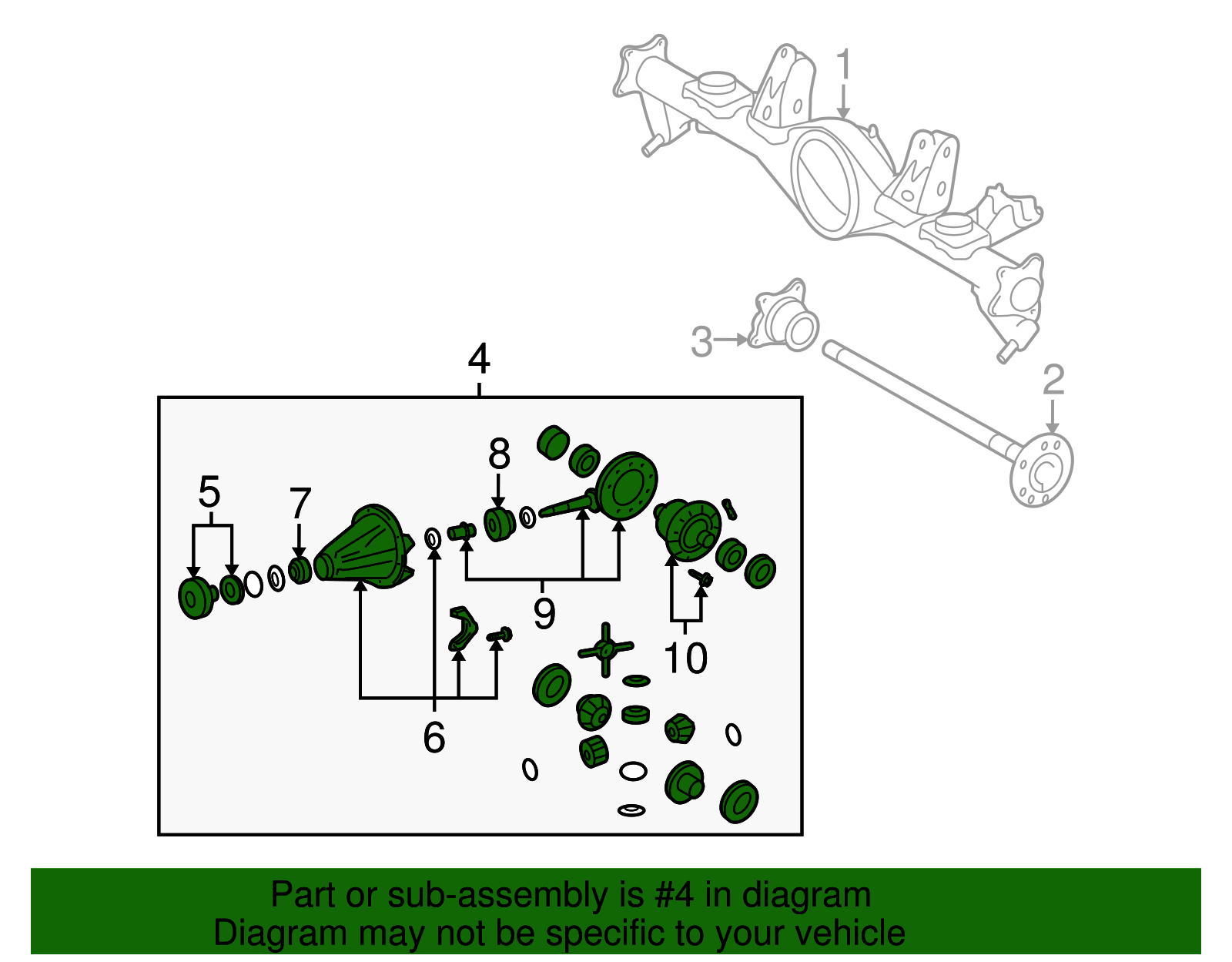 Genuine Toyota Carrier Assembly part# 41110-35B61 for 2007-2009 Toyota ...