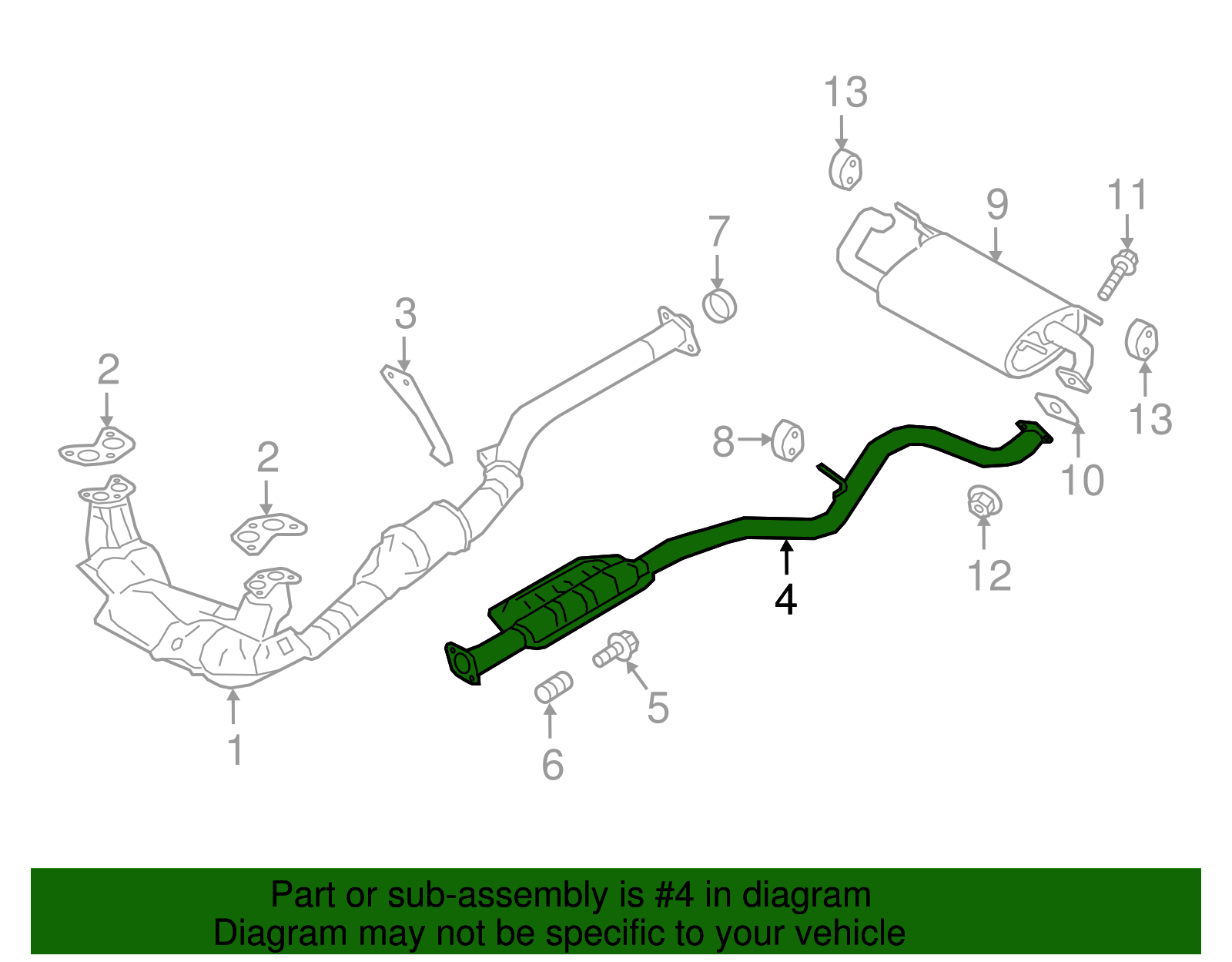 44200FL00B - Intermediate Pipe 2017-2023 Subaru Impreza | Subaru ...