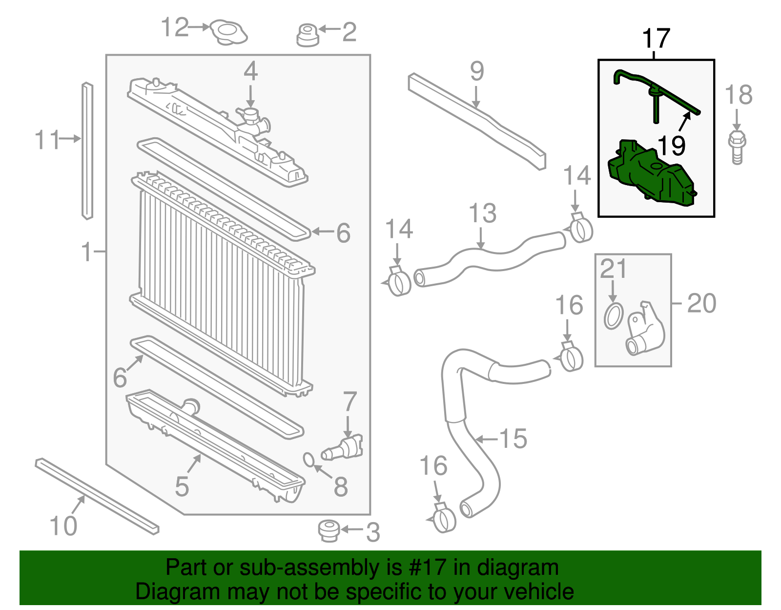 2013-2018 Lexus Expansion Tank 16470-36010 | OEM Parts Online