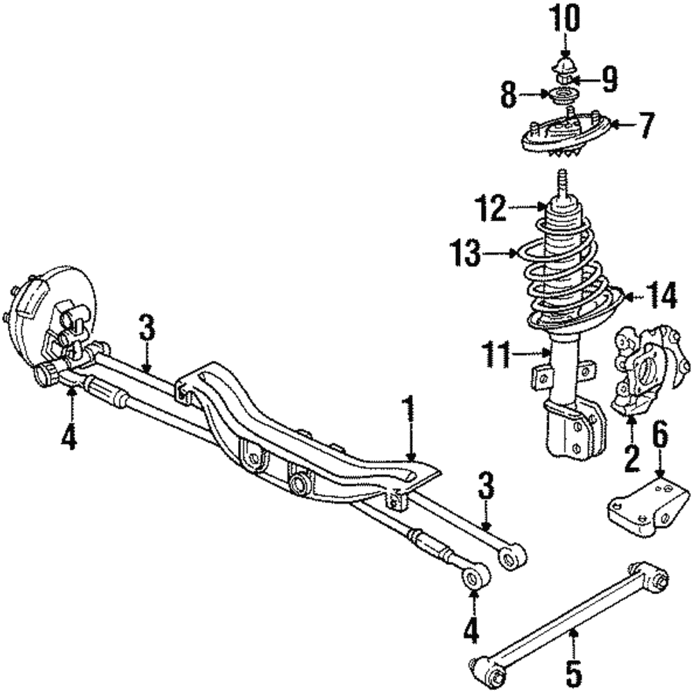 10329692 - 1998-2002 Oldsmobile Intrigue - Rear Wheel Spindle Rod ...