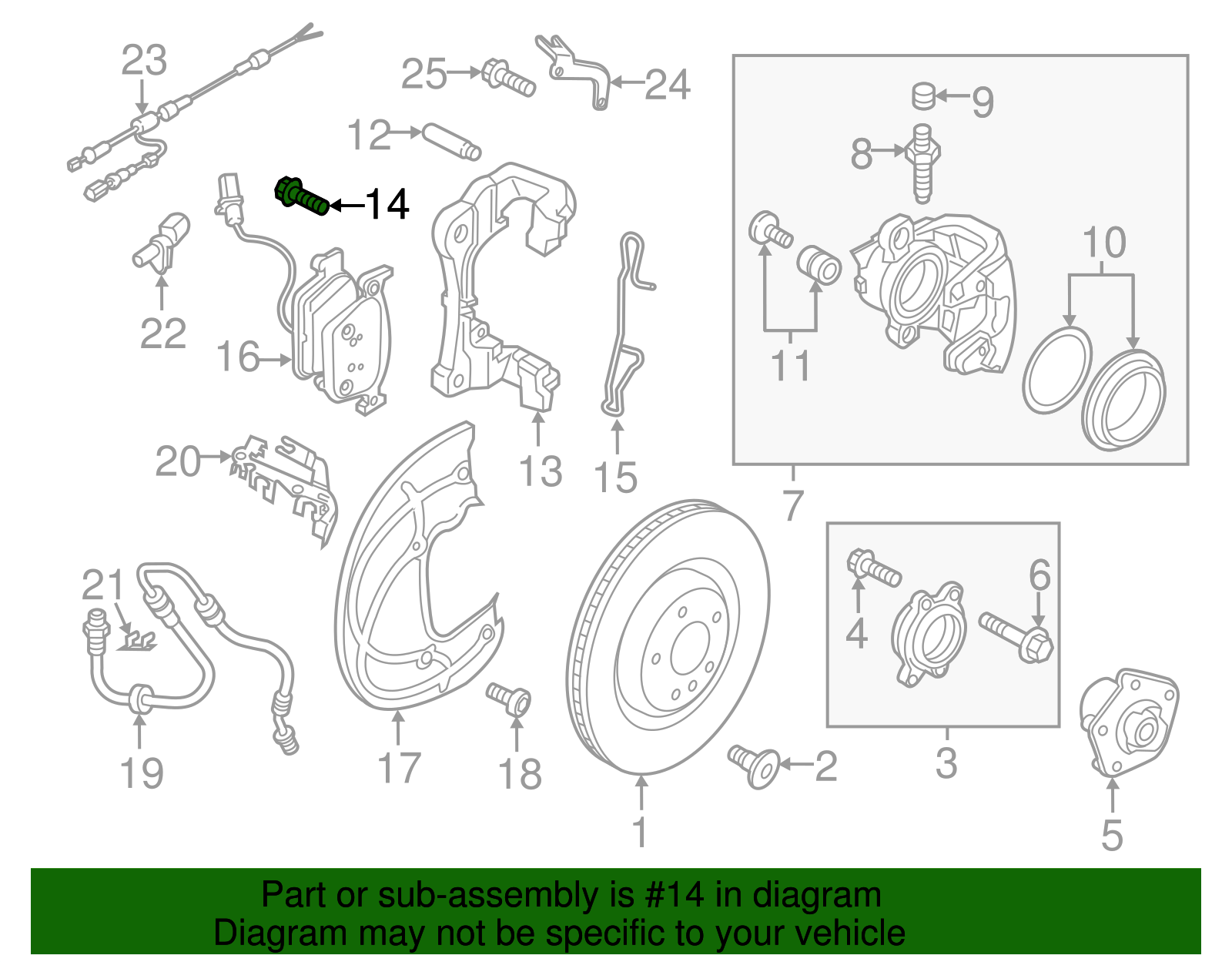 2008-2025 Audi Disc Brake Caliper Bolt N-911-476-01 | OEM Parts Online