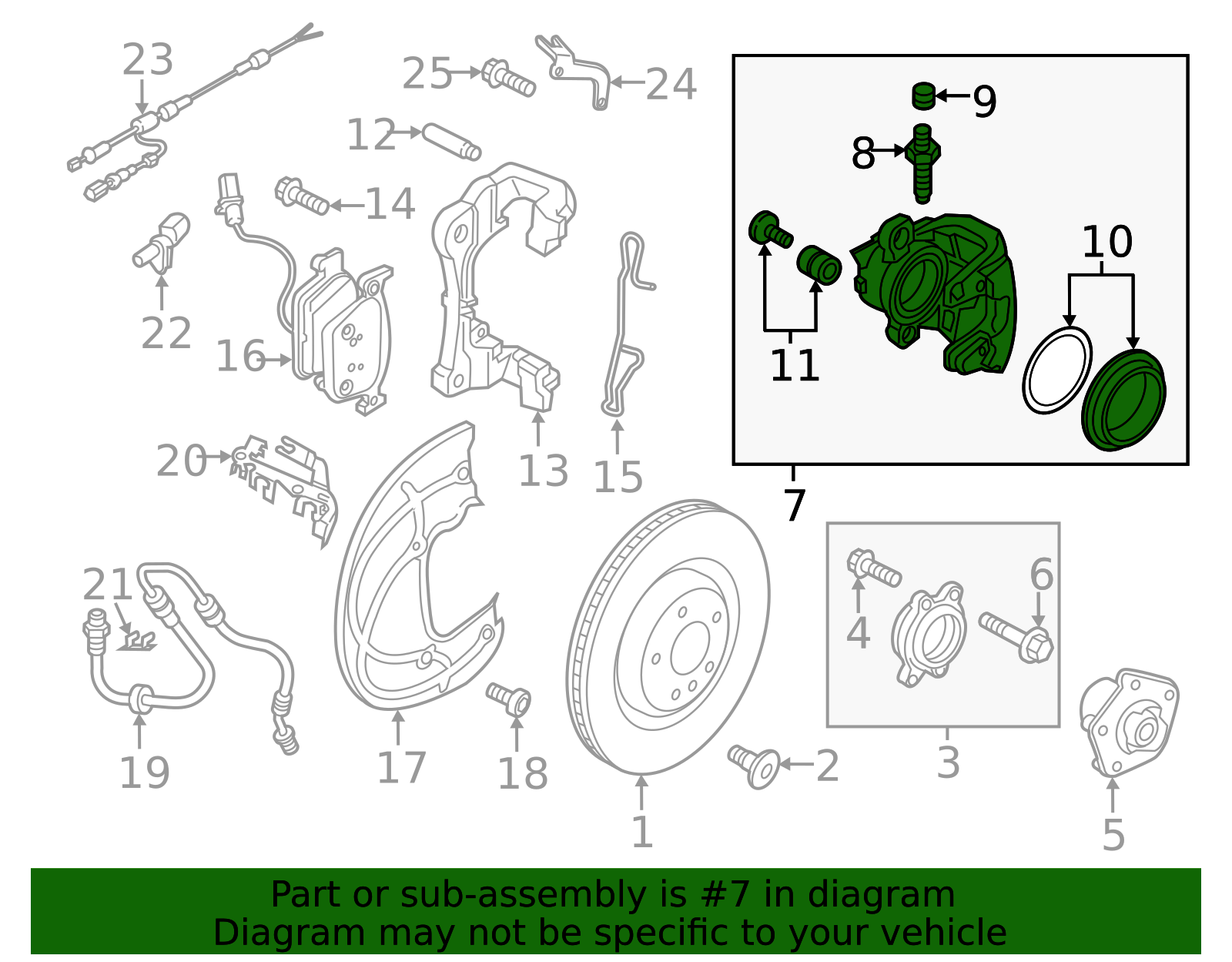 2017-2025 Audi Disc Brake Caliper 8W0-615-124 | Audi USA Parts