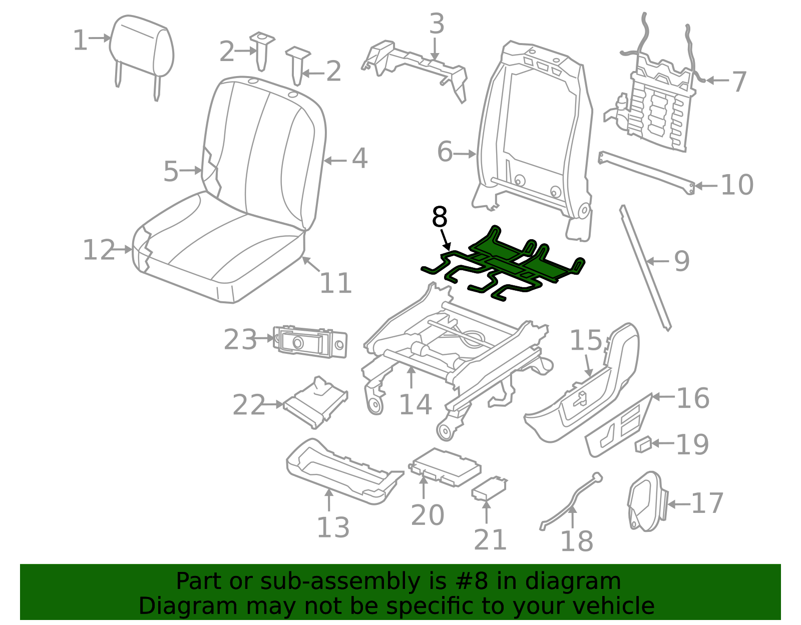 Seat Lumbar Support Cushion 68050448AA | Mopar Parts Canada