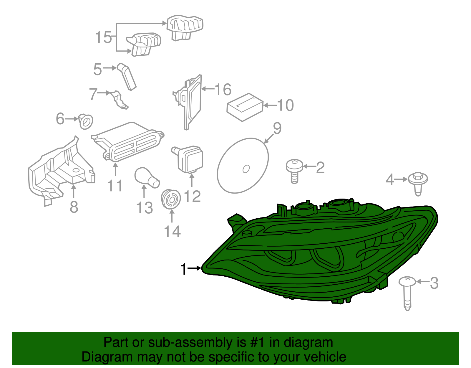 63117388938 - 2014-2017 BMW Headlamp Assembly (63-11-7-388-938) | BMW ...