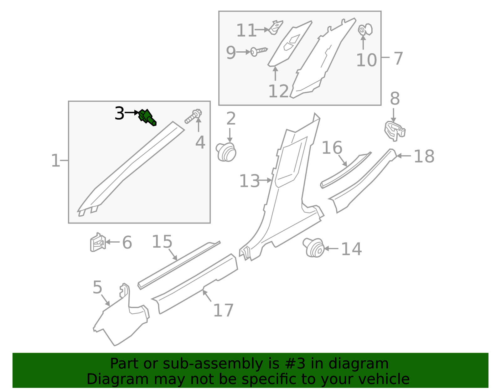 Genuine Windshield Pillar Trim Clip for 2017-2025 Hyundai | Part# 85815 ...