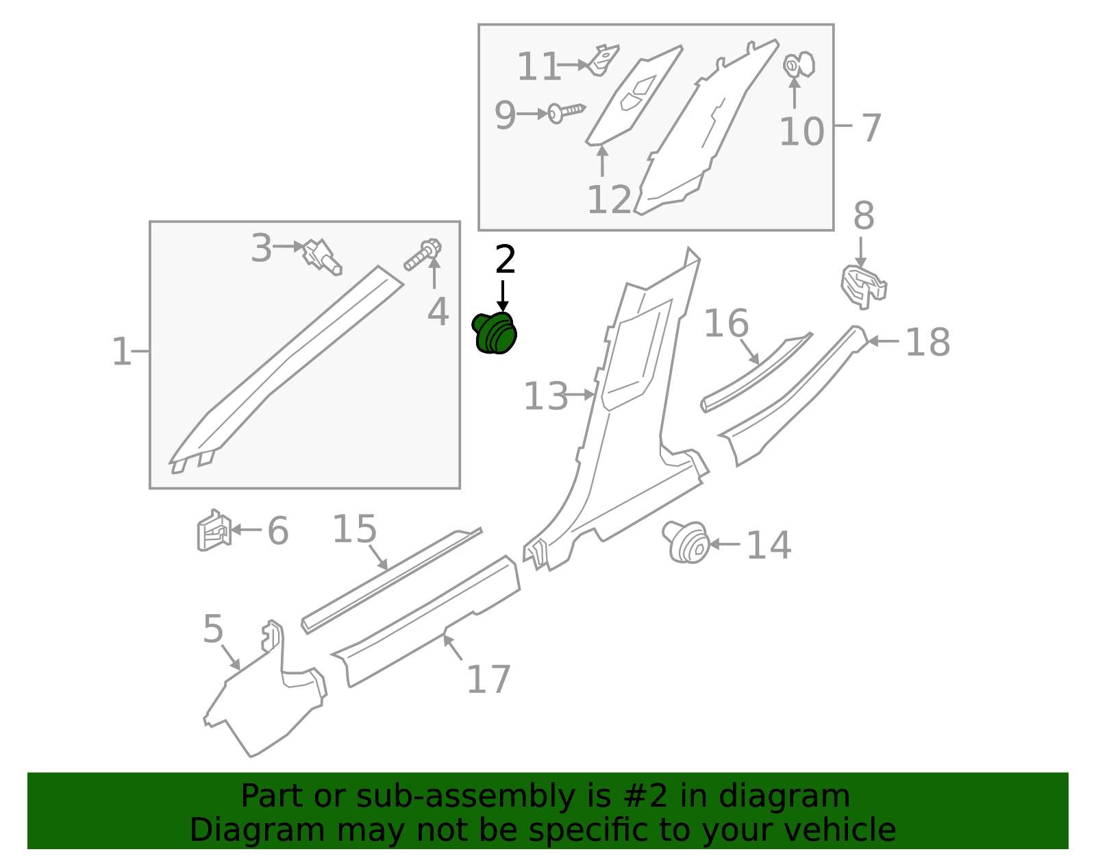 85849-G9000 - Windshield Pillar Trim Fastener 2019-2025 Genesis G70 ...