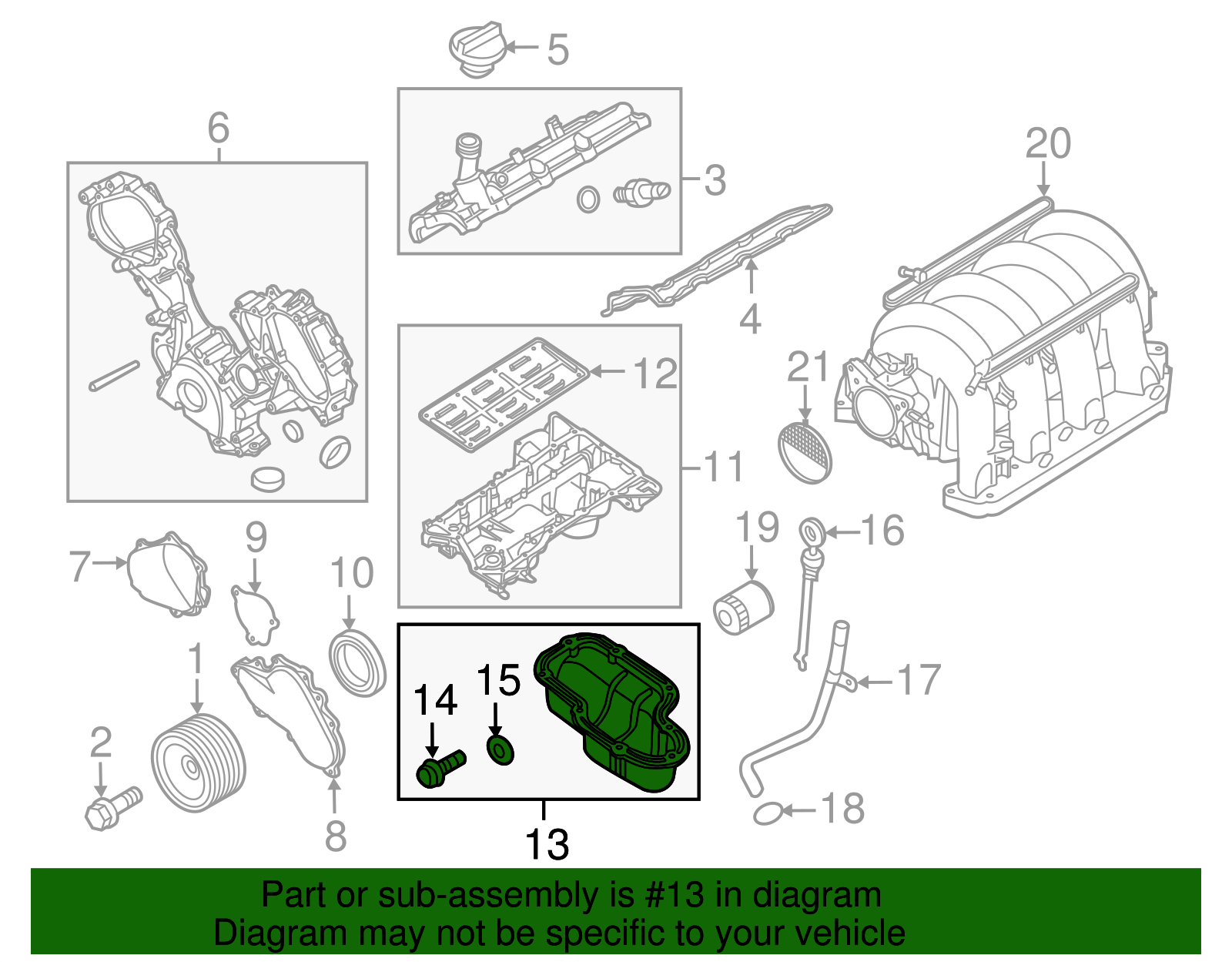 2012-2017 Nissan Oil Pan 11110-1PD0B | Bill Kay Nissan Parts