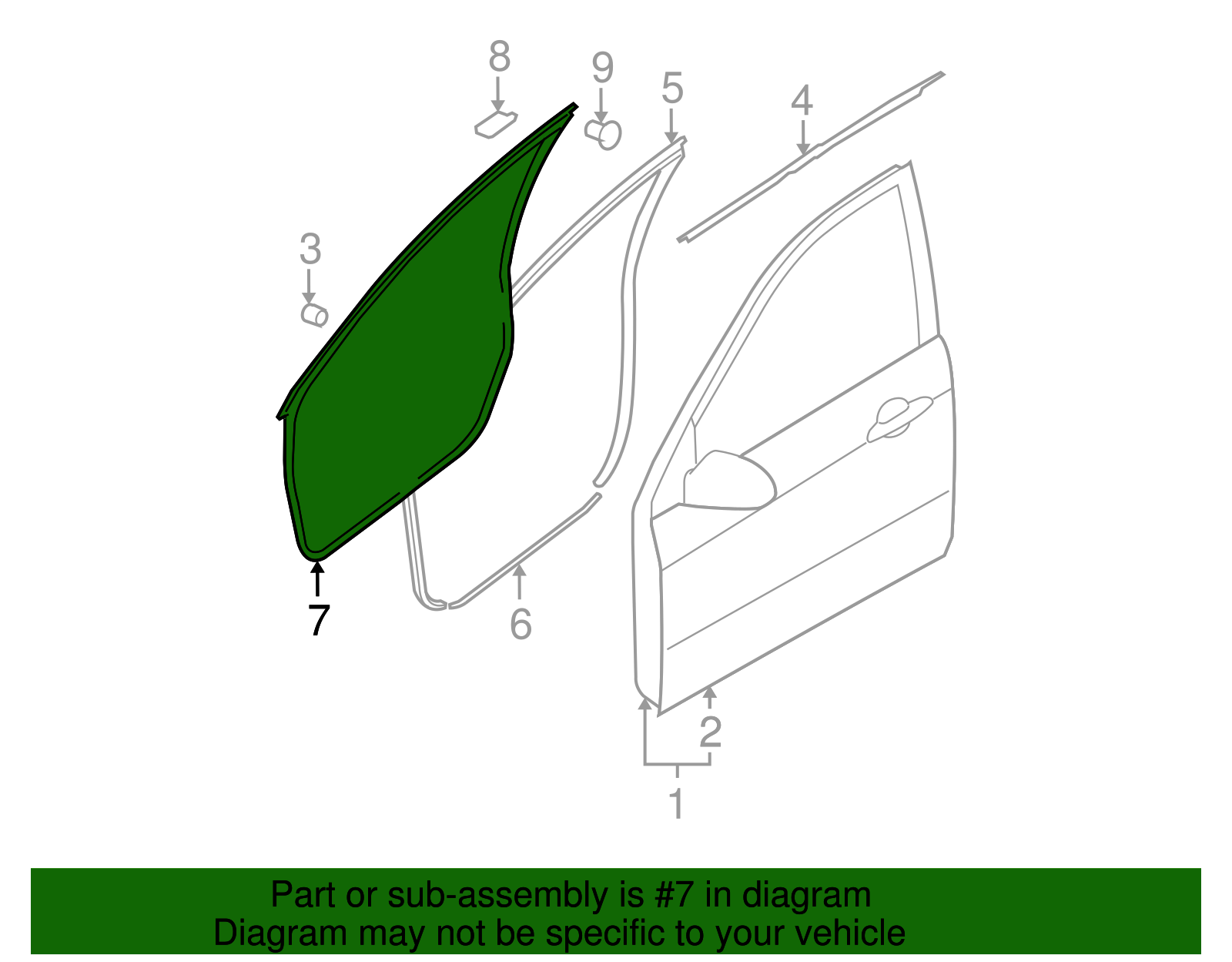 2004-2009 Kia | Door Weather-Strip | 82130-2F000 | Kia Auto Parts