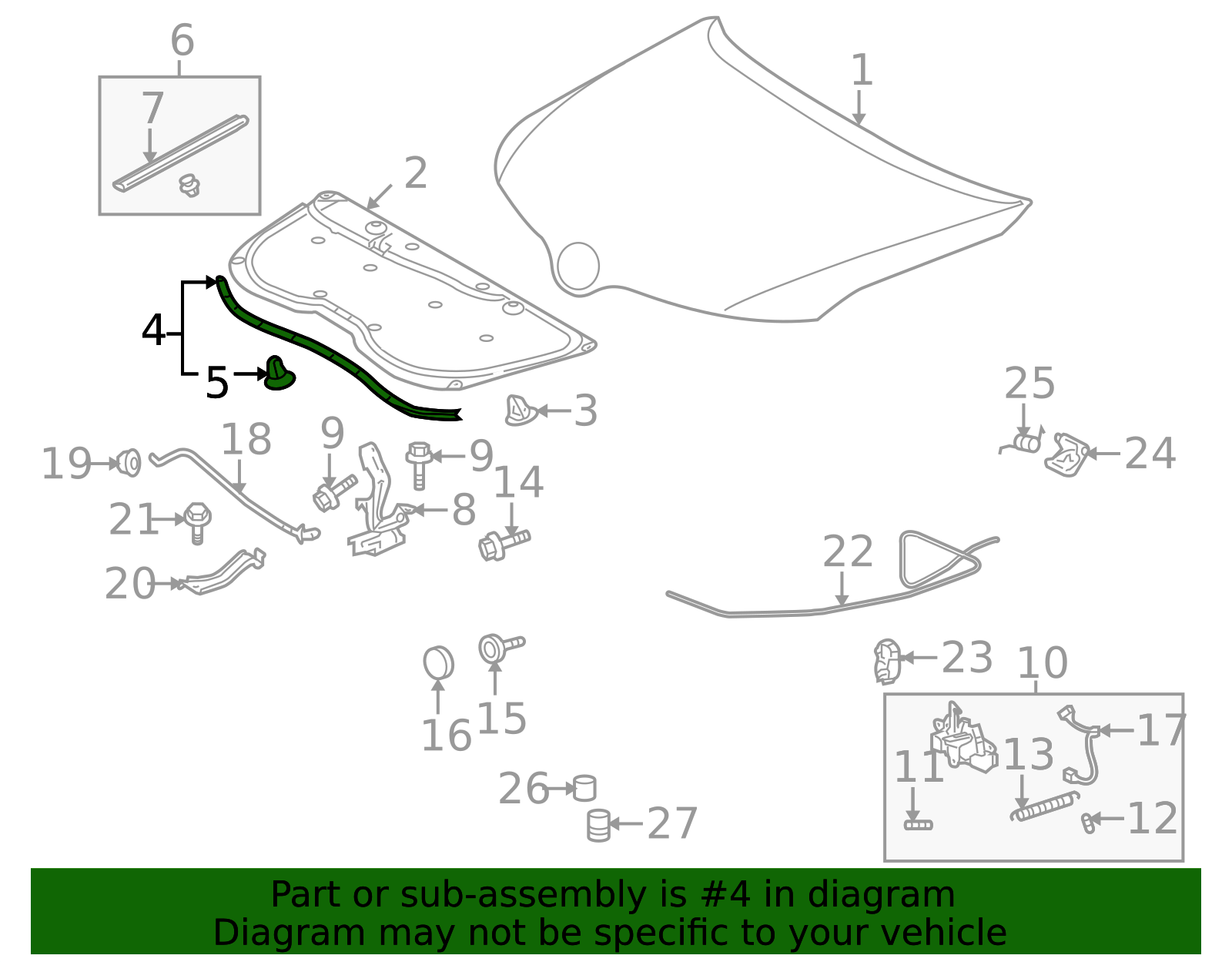 53381-0T010 - High-Quality Hood Seal for AutoNation Parts