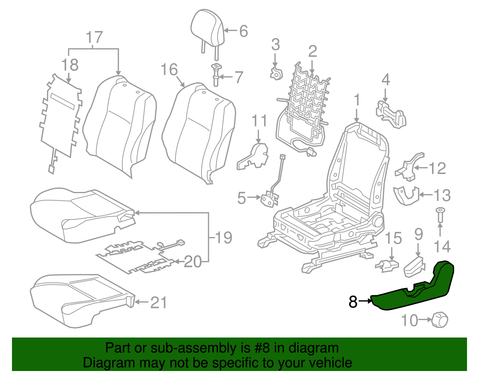 71812-04070-C0 - High-Quality Seat Frame Trim Panel for 2016-2023 ...