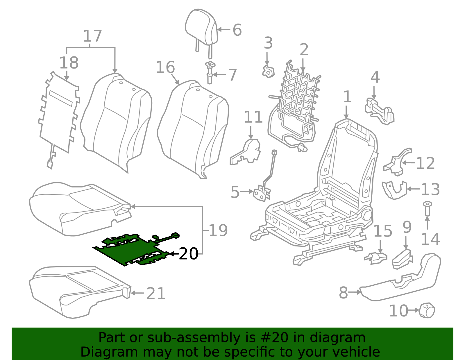 2019 Toyota Tacoma 2019 Toyota Tacoma - Seat Heater Pad (Left, Right ...