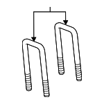 2015-2025 GM Rear Leaf Spring U-Bolt 11547631 GM | GMPartsDirect.com