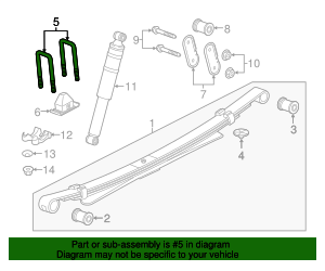 2015-2025 GM Rear Leaf Spring U-Bolt 11547631 GM | GMPartsDirect.com