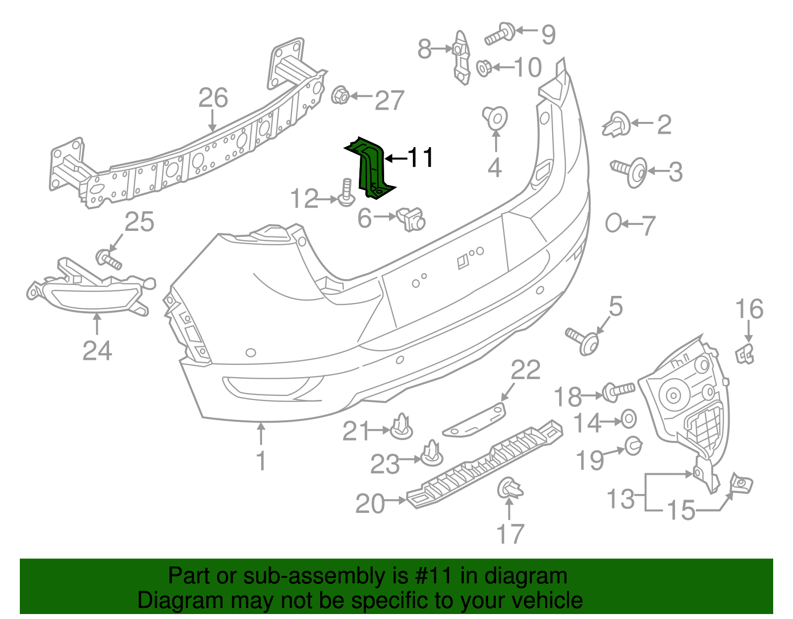 D52J-50-271 - Bumper Bracket - 2016-2021 Mazda CX-3 | Mazda OEM Parts ...