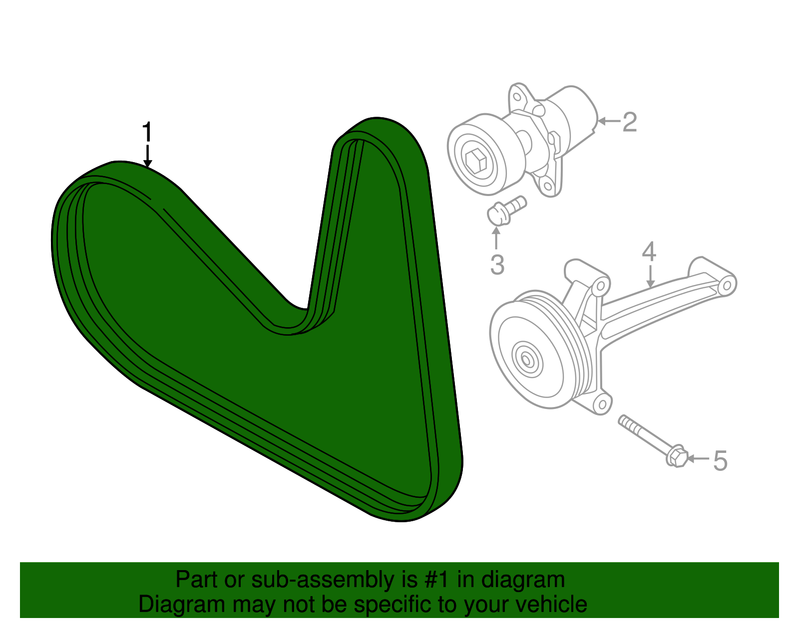 2013-2018 Volkswagen Serpentine Belt 06J-260-849-F | VW Direct Auto Parts