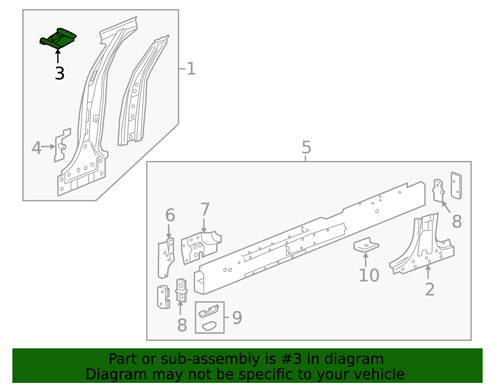2016-2020 Cadillac CT6 Passenger Side Roof Front Header Panel ...