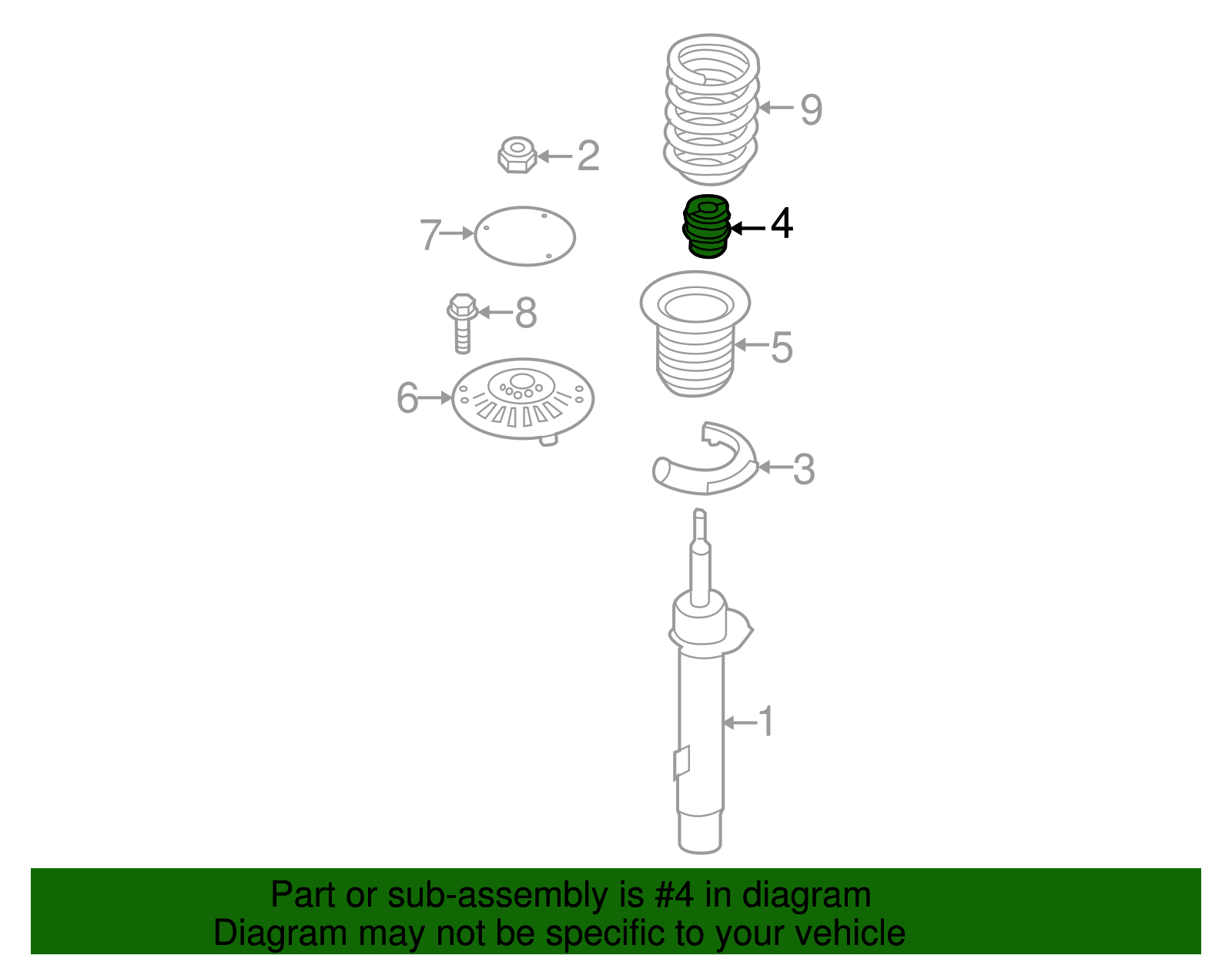 31336854700 - 2014-2025 BMW Strut Bumper (31-33-6-854-700) | BMW of ...