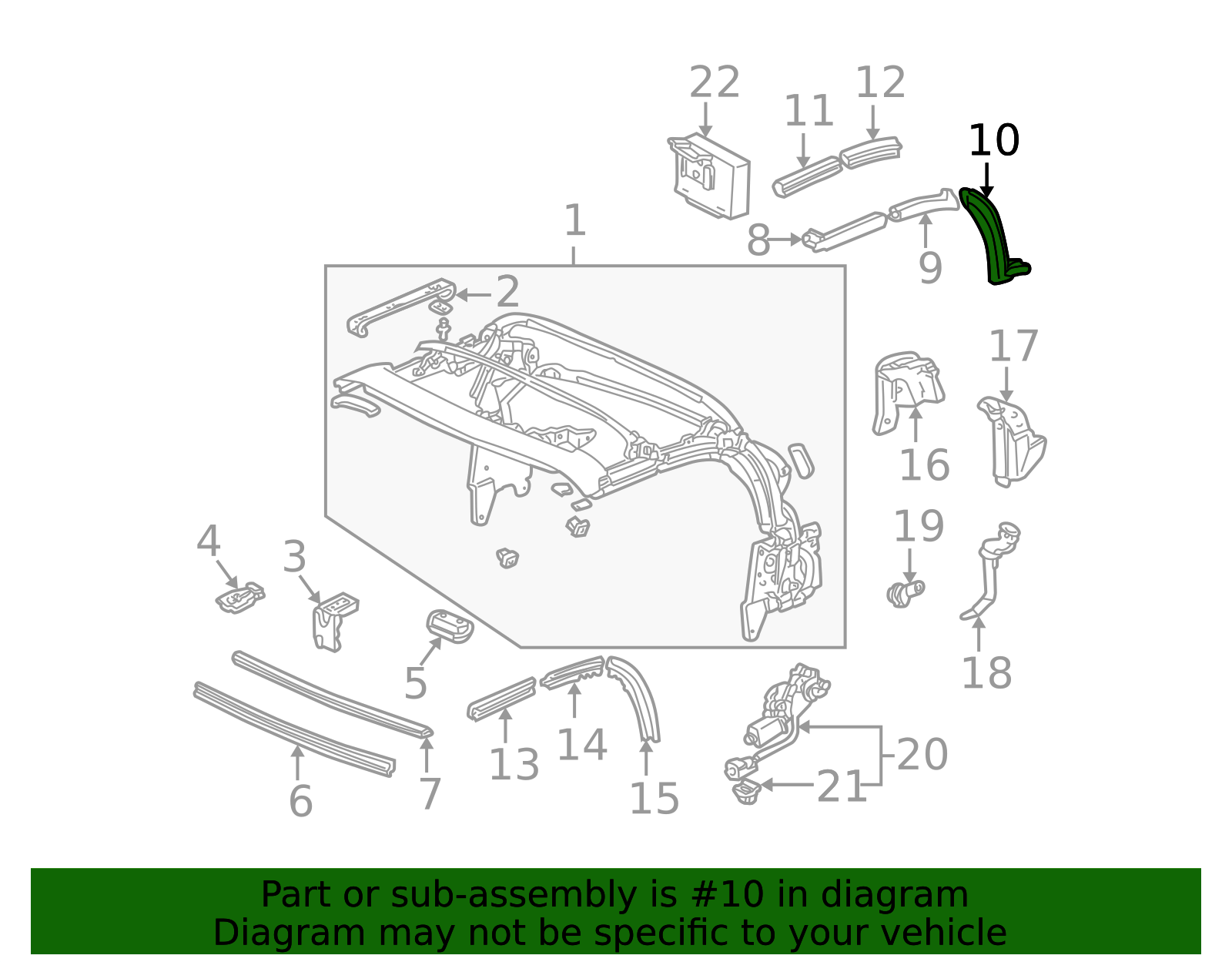 72393-S2A-013 - High-Quality Convertible Top Seal for 2000-2009 Honda ...