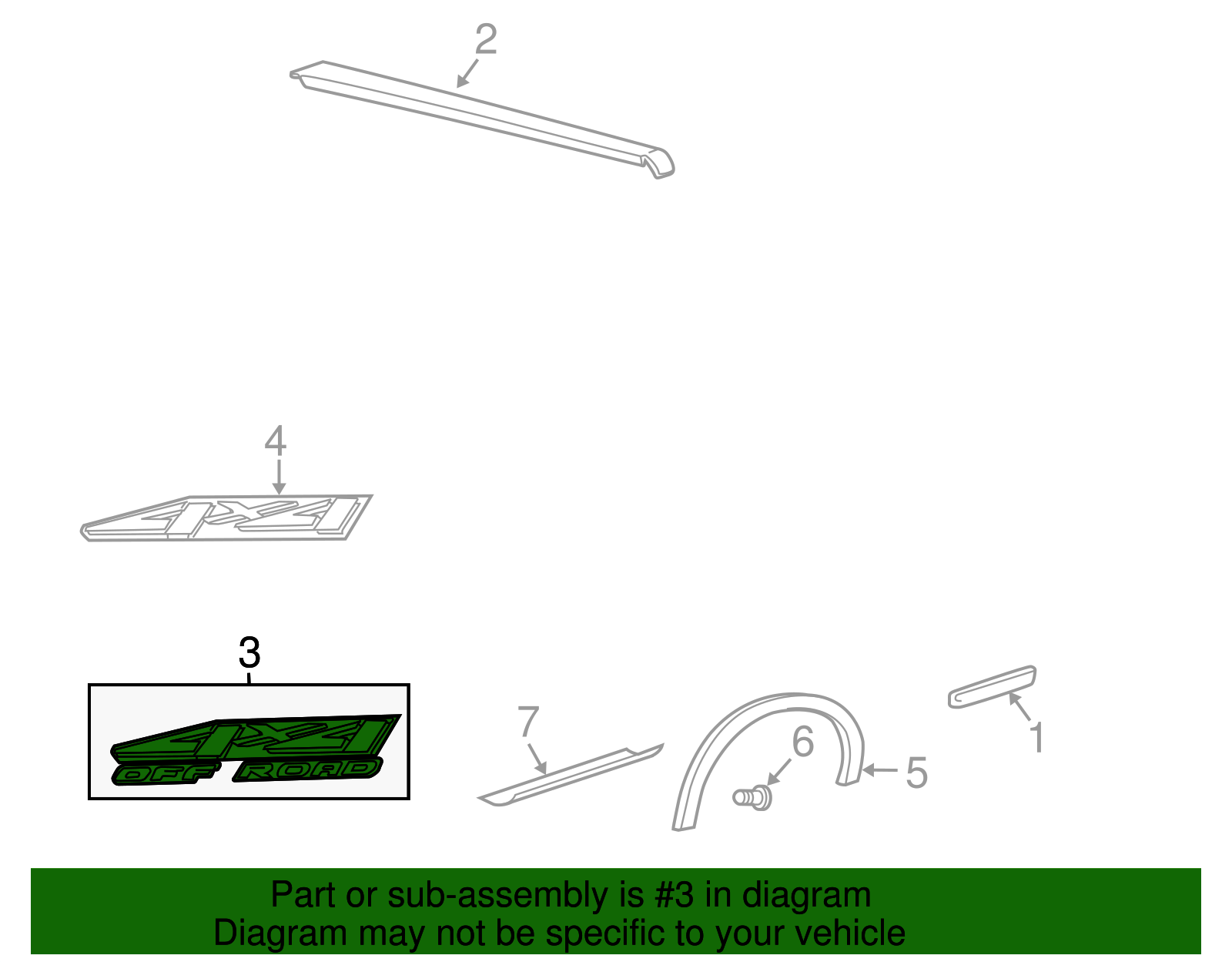 2001-2004 Ford Truck Bed Decal YC3Z-9925622-AAB | Ford OEM Parts Outlet