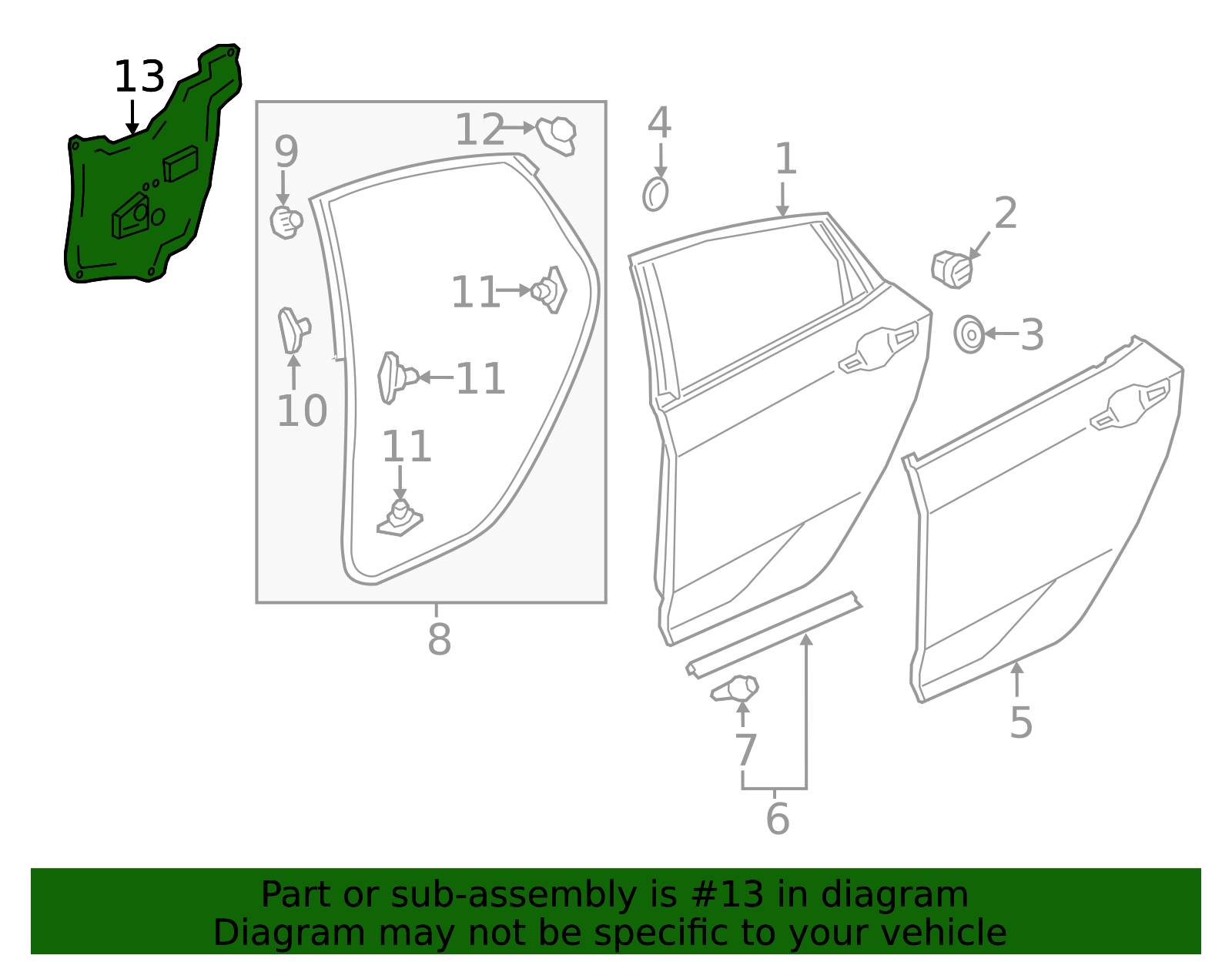 72861-TBA-A11 - High-Quality Door Water Deflector for 2016-2022 Honda ...