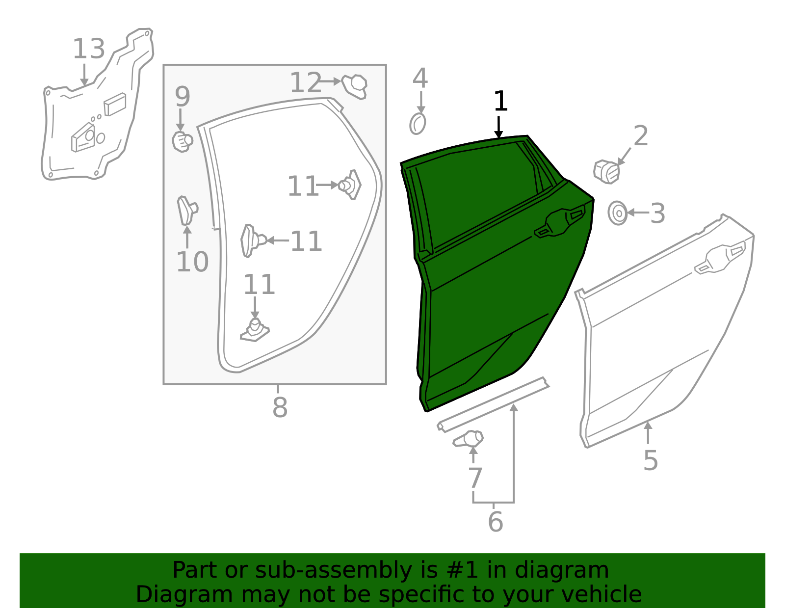 67550-TBA-A00ZZ - Door Shell 2016-2021 Honda Civic | Honda Parts Online
