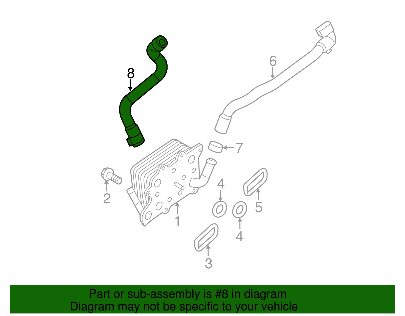2011-2025 Ford Engine Coolant Hose BC3Z-6B851-B | TascaParts.com