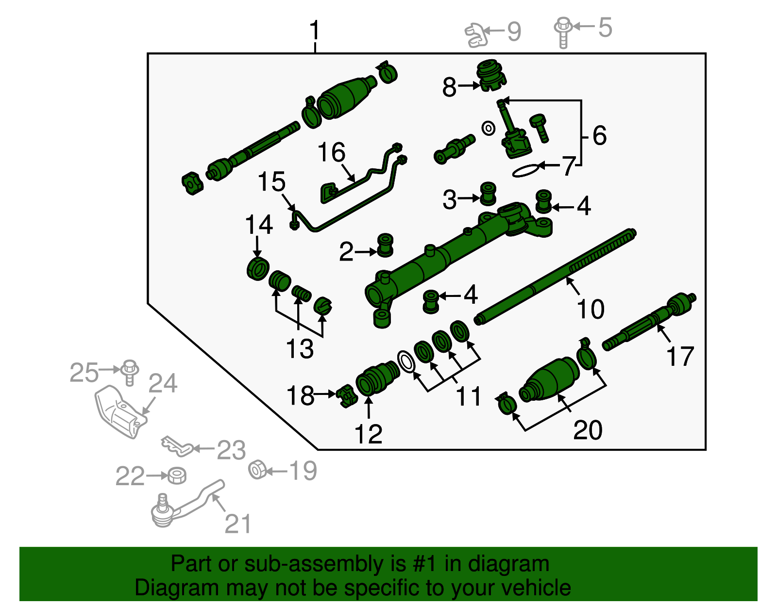 2012-2015 Mazda CX-9 Steering Gear TD11-32-110L | RealMazdaParts.com