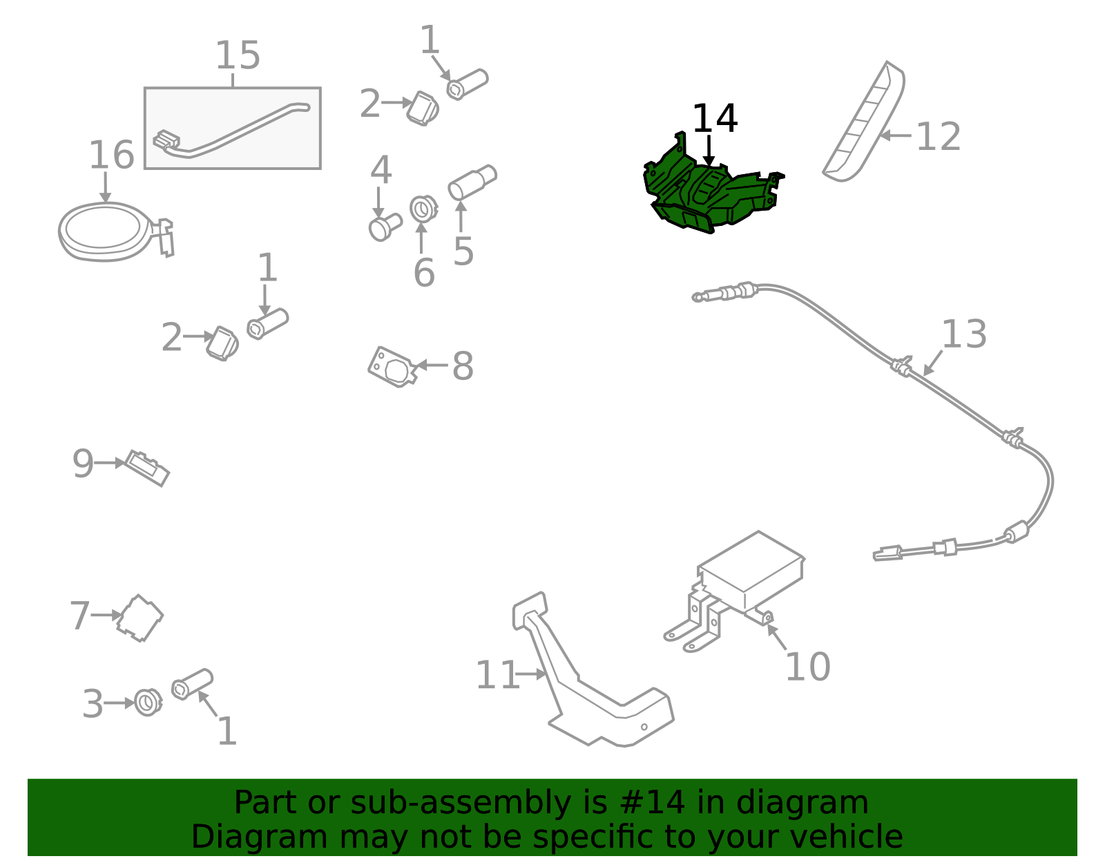 2017-2019 Lincoln MKC Actuator GJ7Z-7E096-D | Miracle Ford Parts