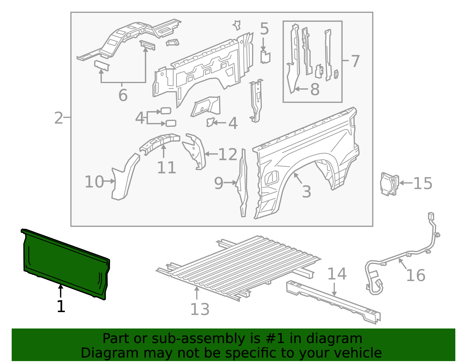 84401482 - 2019-2024 GM - Pickup Box Front End Panel | Partners Chevy