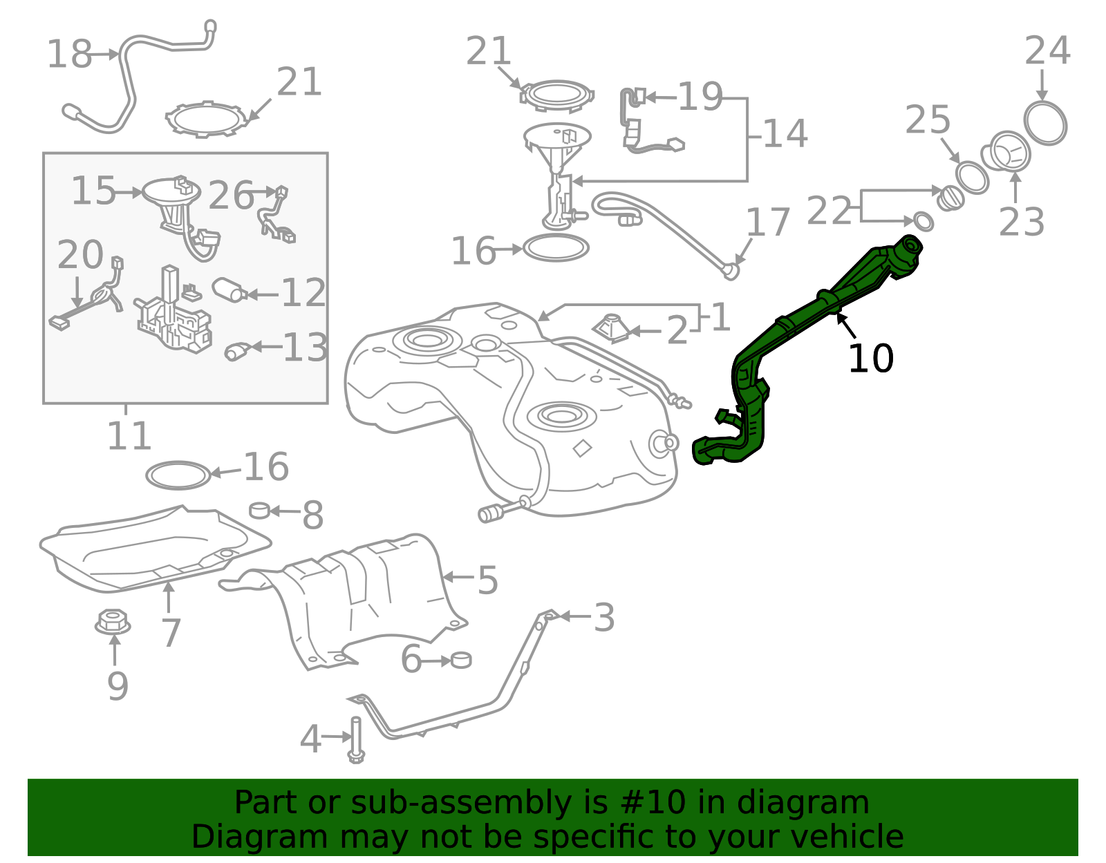 2022-2025 Toyota Corolla Cross Fuel Tank Filler Neck 77201-0A050 ...