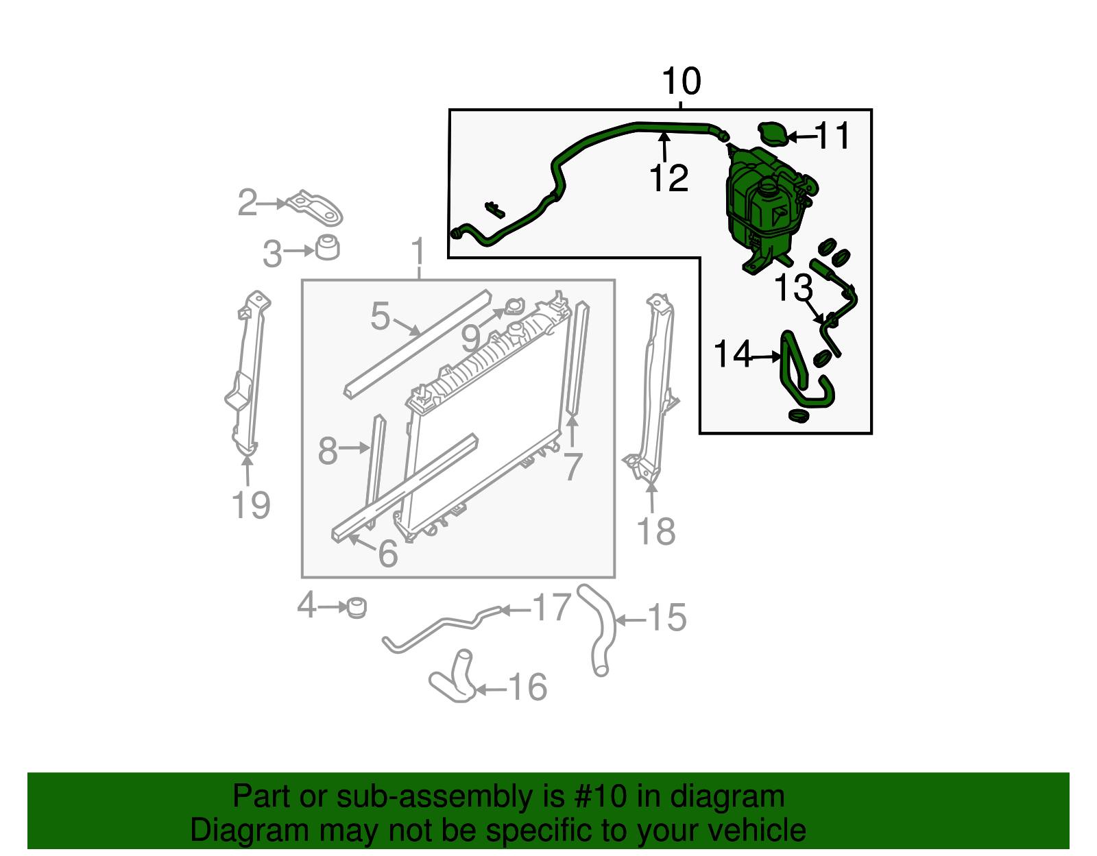 2005-2008 Nissan Reservoir Assembly 21710-EA01A | Nissan Parts Central