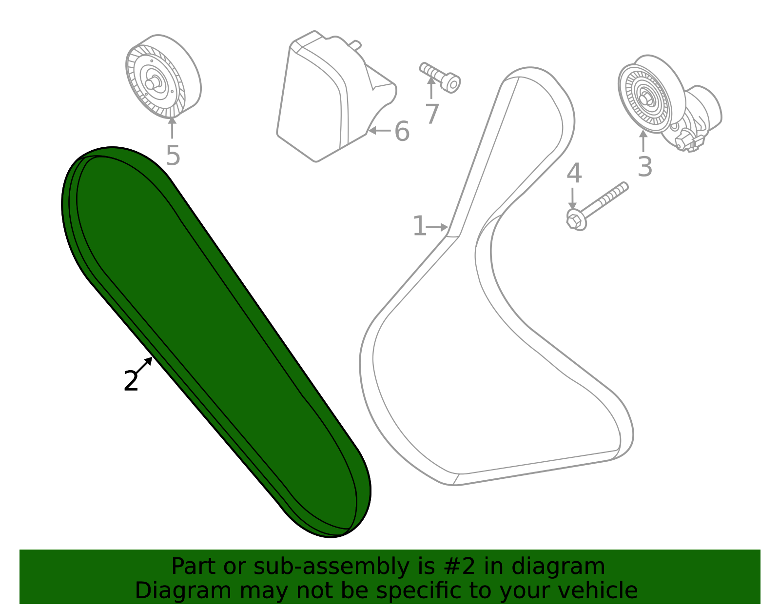 2023-2025 Ford Accessory Drive Belt PZ1Z-8620-J | TascaParts.com