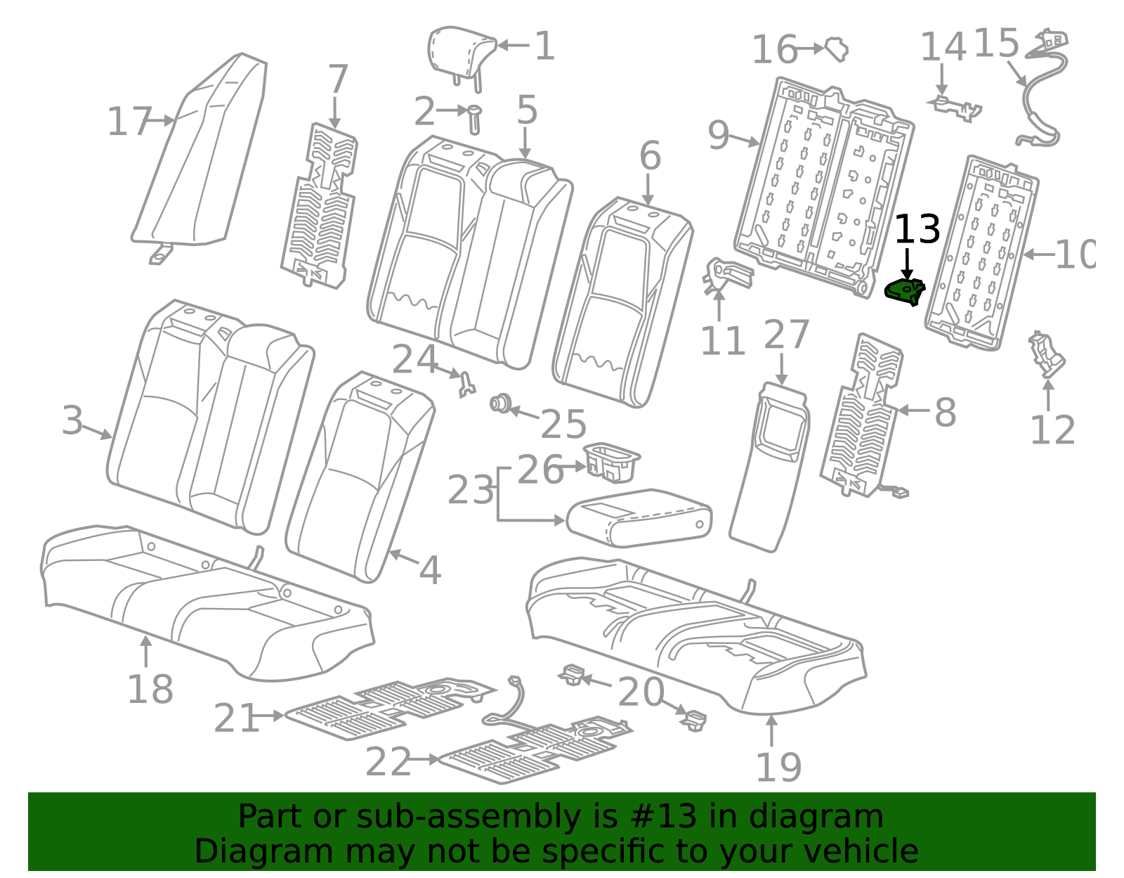 82295-TVA-A21 - 2018-2025 Honda Accord - Bracket Rear Seat Center ...