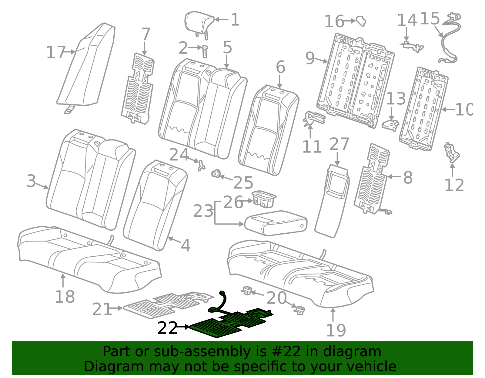 Honda Seat Heater Pad - OEM Heating Element - Part #82534-TVA-L21 ...