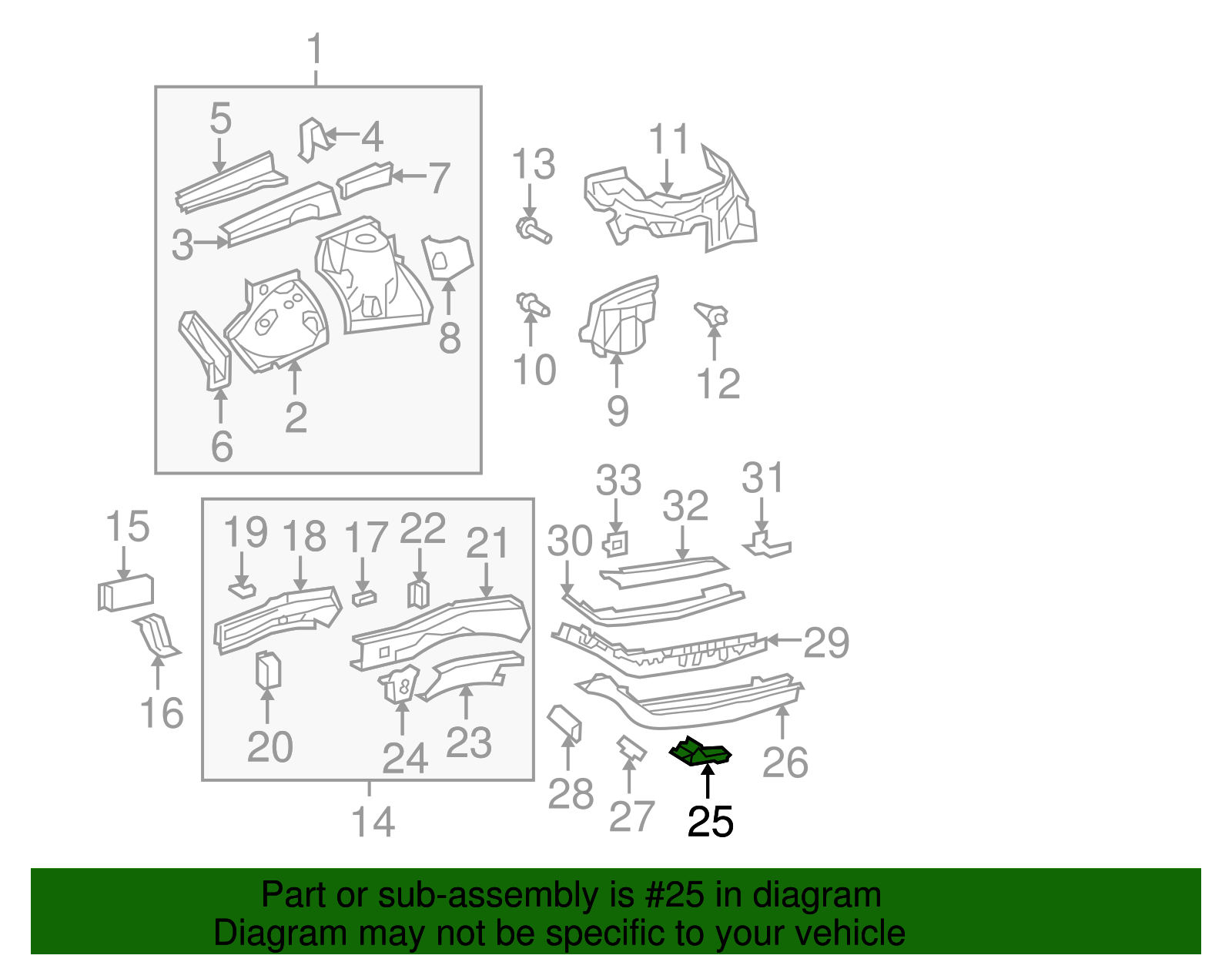 2004-2013 Toyota Highlander Engine Cradle Bracket 57107-0E010 | Toyota ...