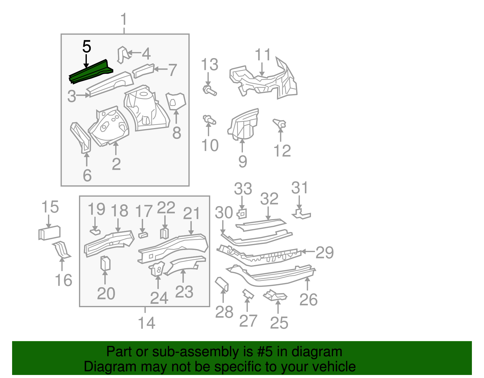 53733-0T011 - High-Quality Upper Rail for 2008-2015 Toyota | AutoNation ...