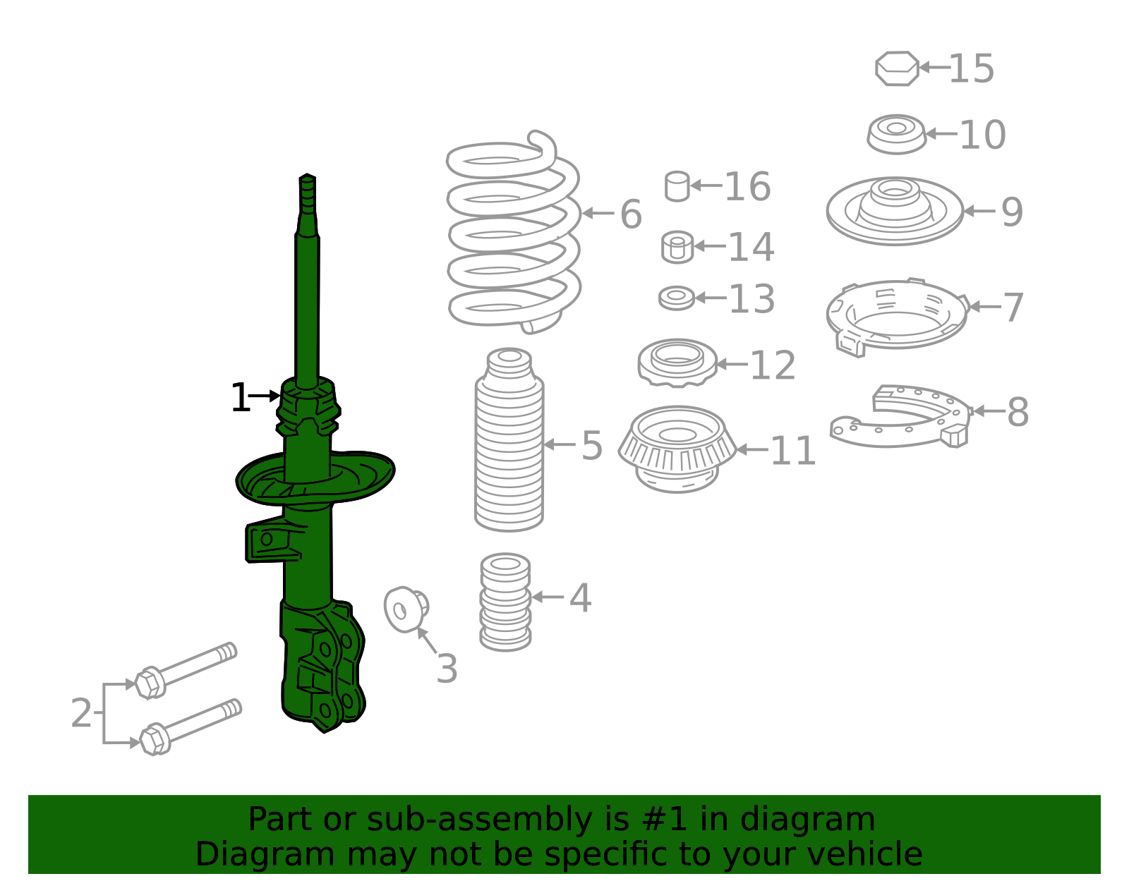 2019-2022 Honda HR-V | Strut | 51621-T7W-A72 | Honda OEM Discount Parts