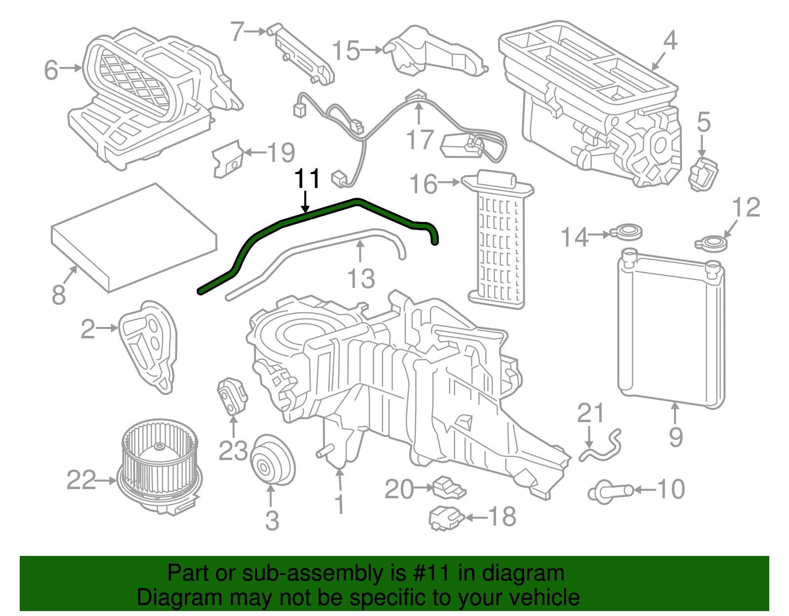 OEM Ford Motorcraft™ HVAC Heater Hose For 2017-2019 Ford - Part No. KH ...